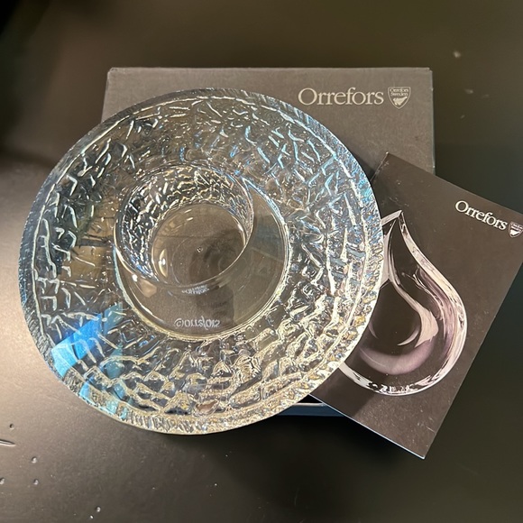 Orrefors Kostaboda | Accents | Orrefors Swedish Crystal Discus Vintage ...